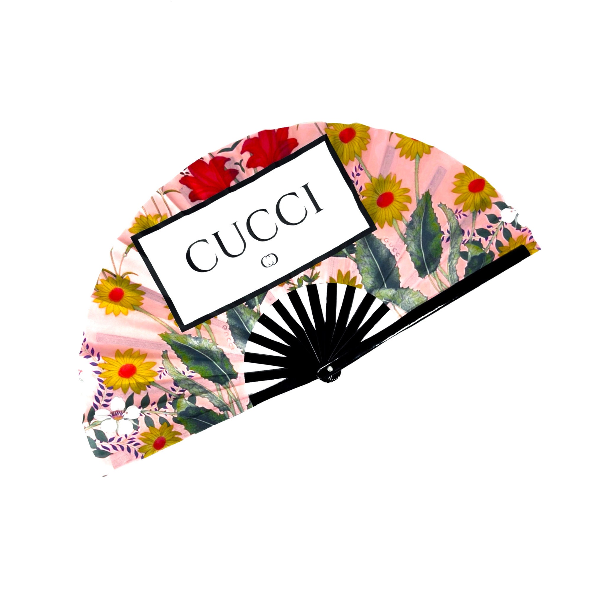 Cucci Rave Fan | Luxury Designer Inspired Hand Fan | Rave Fan ...