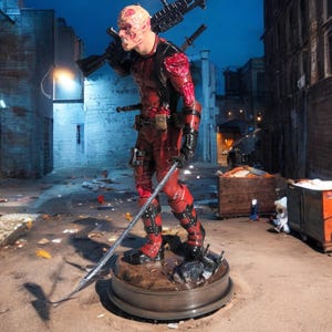 Deadpool Battle-ready Figure Collectible Statue – Handmade With Dynamic ...