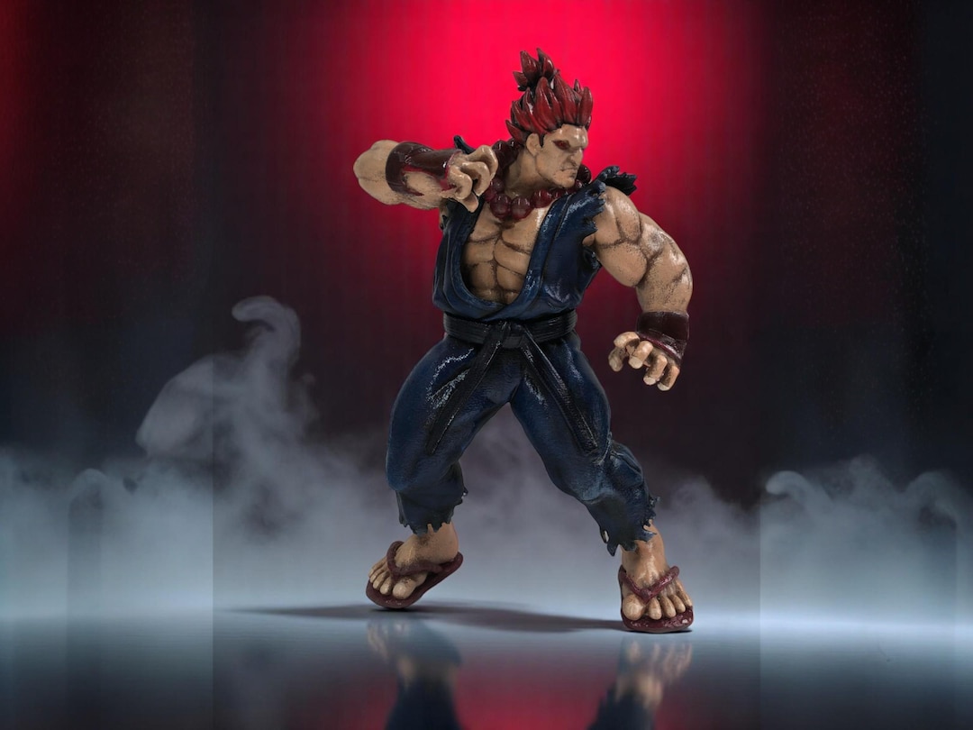 Akuma Figure Collectible Statue – Handmade With Iconic Street Fighter ...