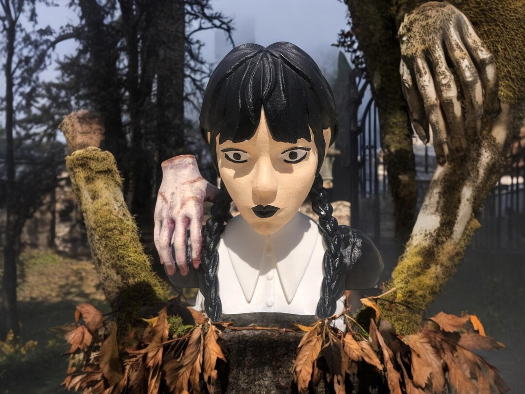 Addams Family Wednesday Figure Collectible Statue – Handmade Gothic ...