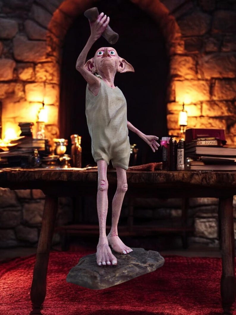 Dobby Full-body Figure Collectible Statue Handmade With Magical Harry ...