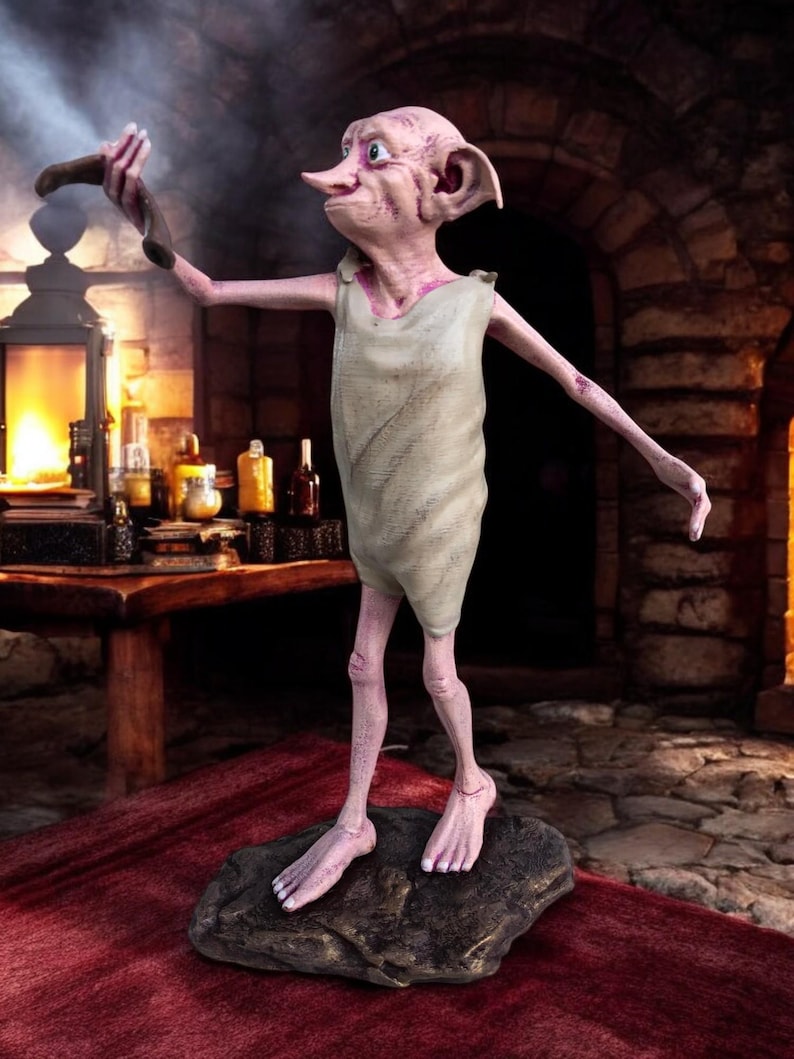 Dobby Full-body Figure Collectible Statue Handmade With Magical Harry ...