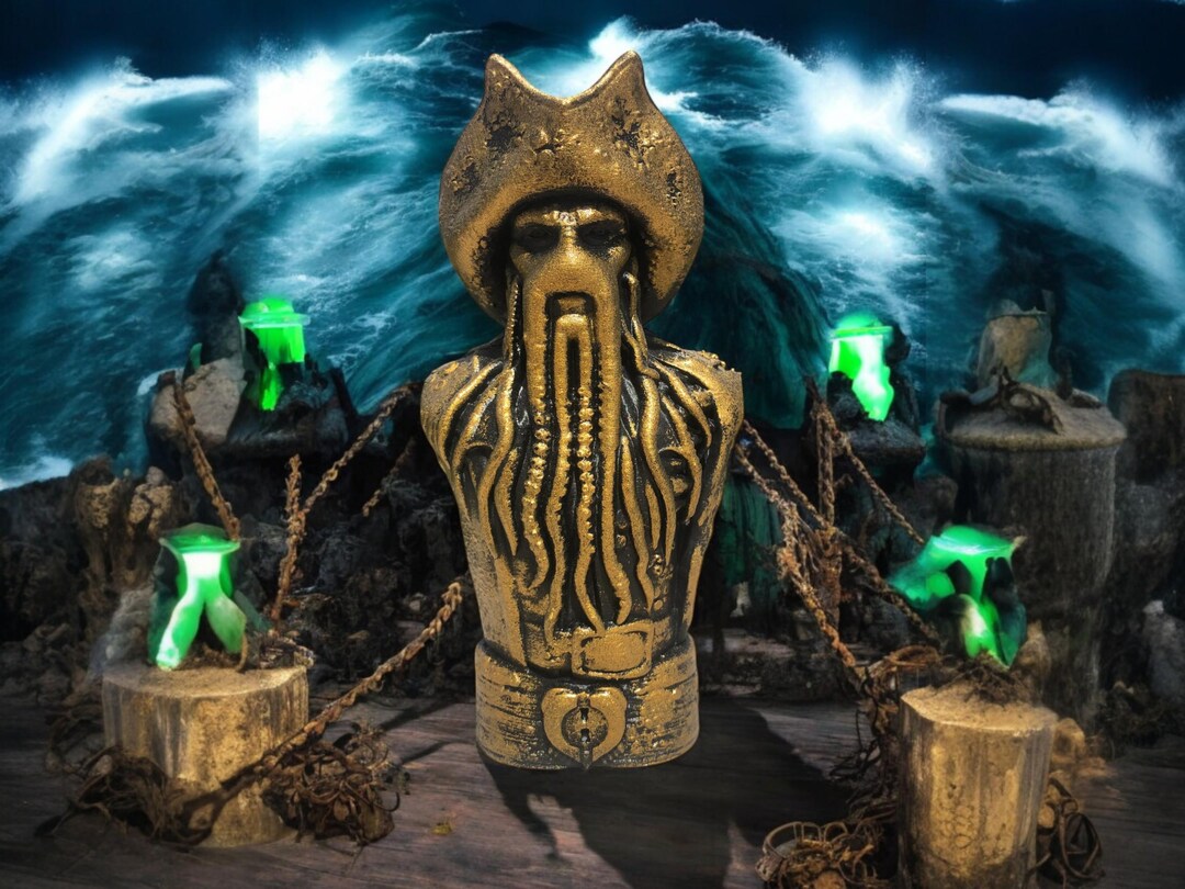 Davy Jones Figure Collectible Statue – Handmade With Detailed Nautical ...