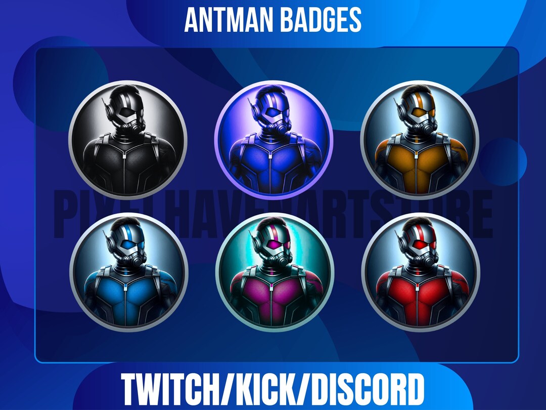 Ant-man Twitch Sub Badges - Artwork | Graphics for Streamers | Anime ...