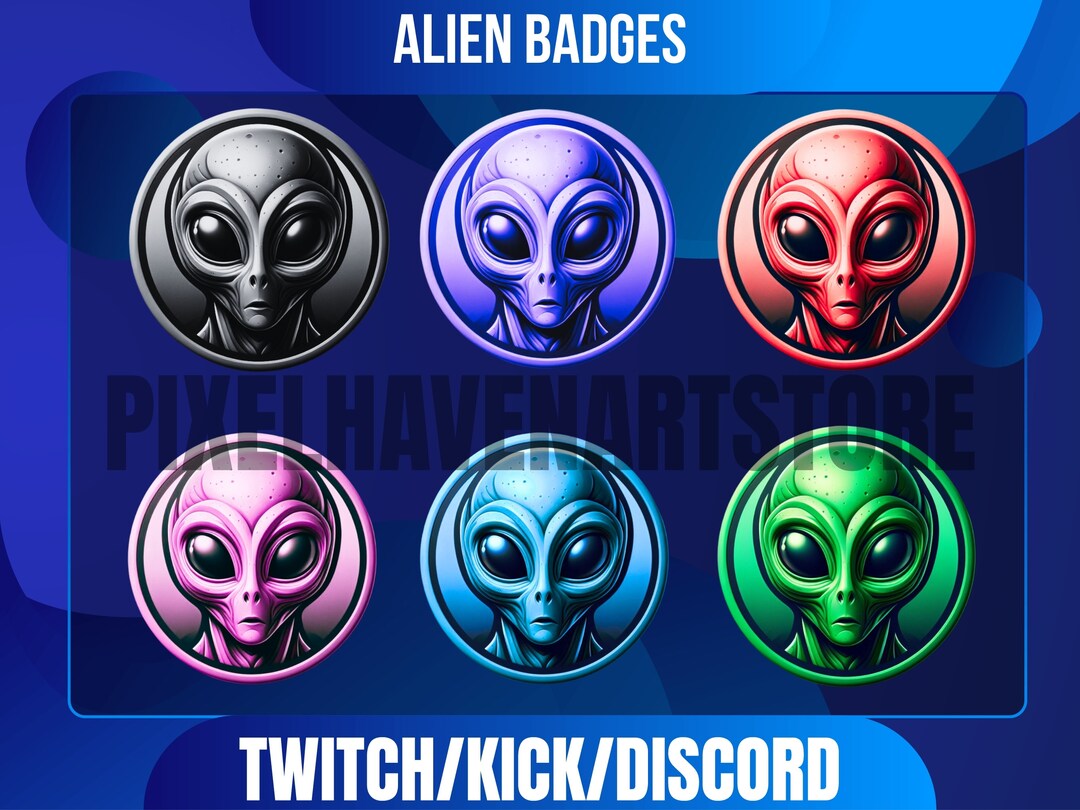 Alien Twitch Badges for Twitch/youtube/discord Bit Badges Twitch ...