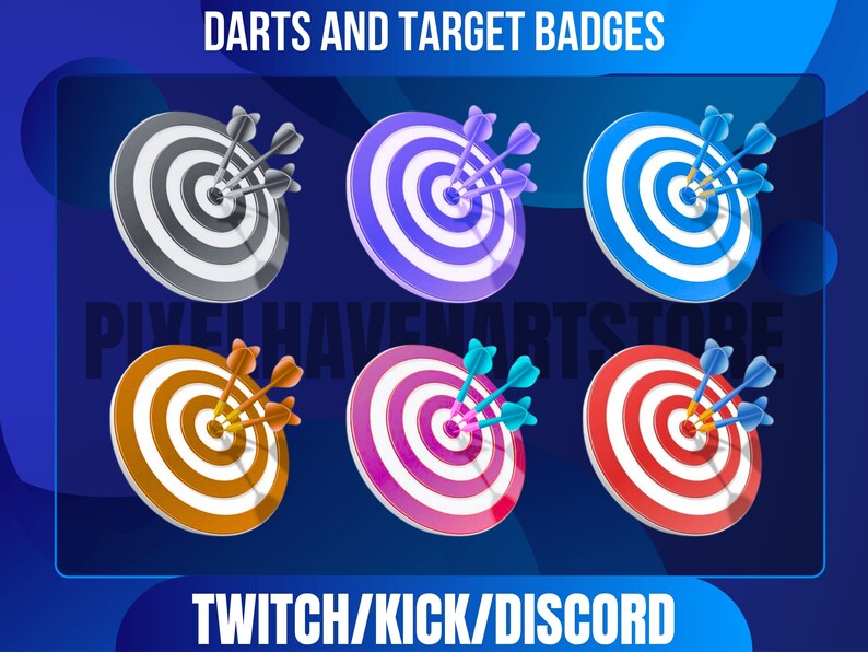 Twitch Darts and Target Badges / Subscriber Badges / Shooting Badges ...