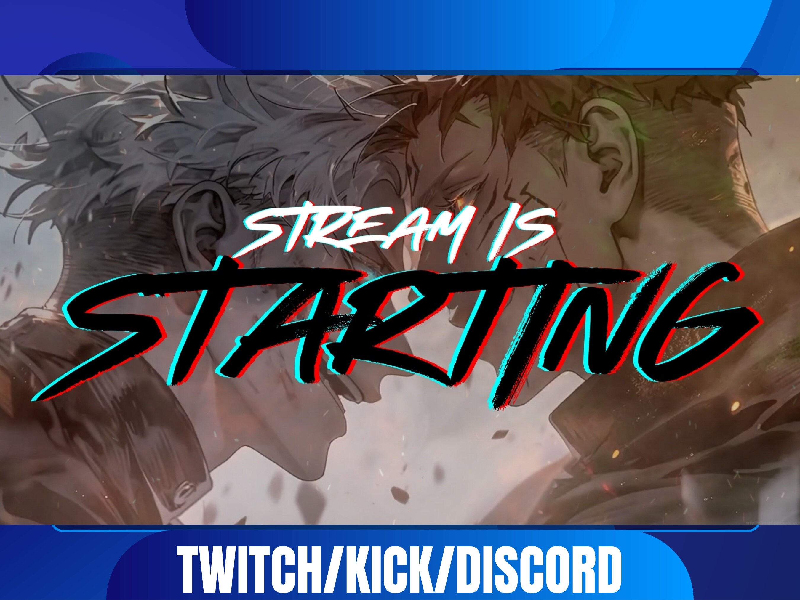 Anime Characters Stream Package Twitch Overlay Animated Twitch Screen ...