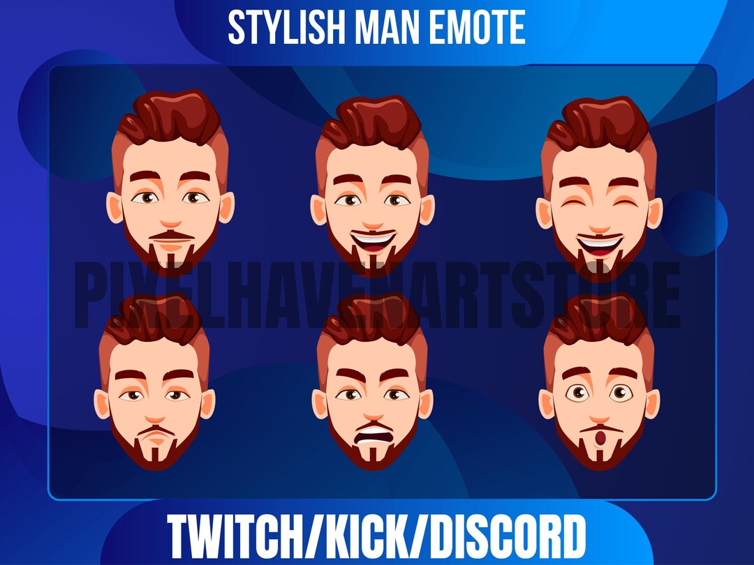 Stylish Man - Emotes for Twitch (twitch/discord) - 6x Emotes - Ready to ...