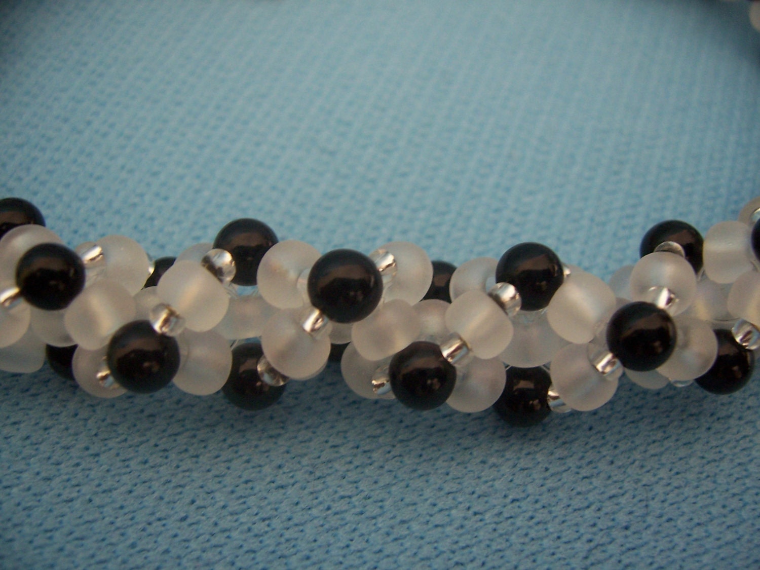 Spiral Spinal Bracelet With Black Stone Beads [made-to-order] - Etsy
