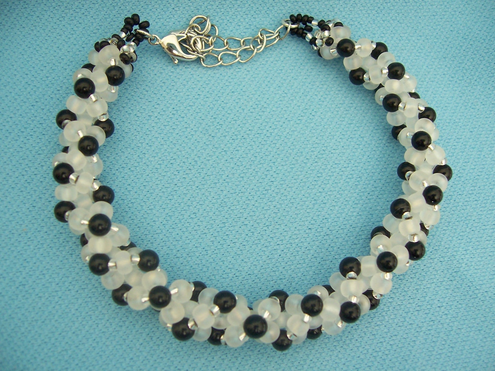 Spiral Spinal Bracelet With Black Stone Beads [made-to-order] - Etsy