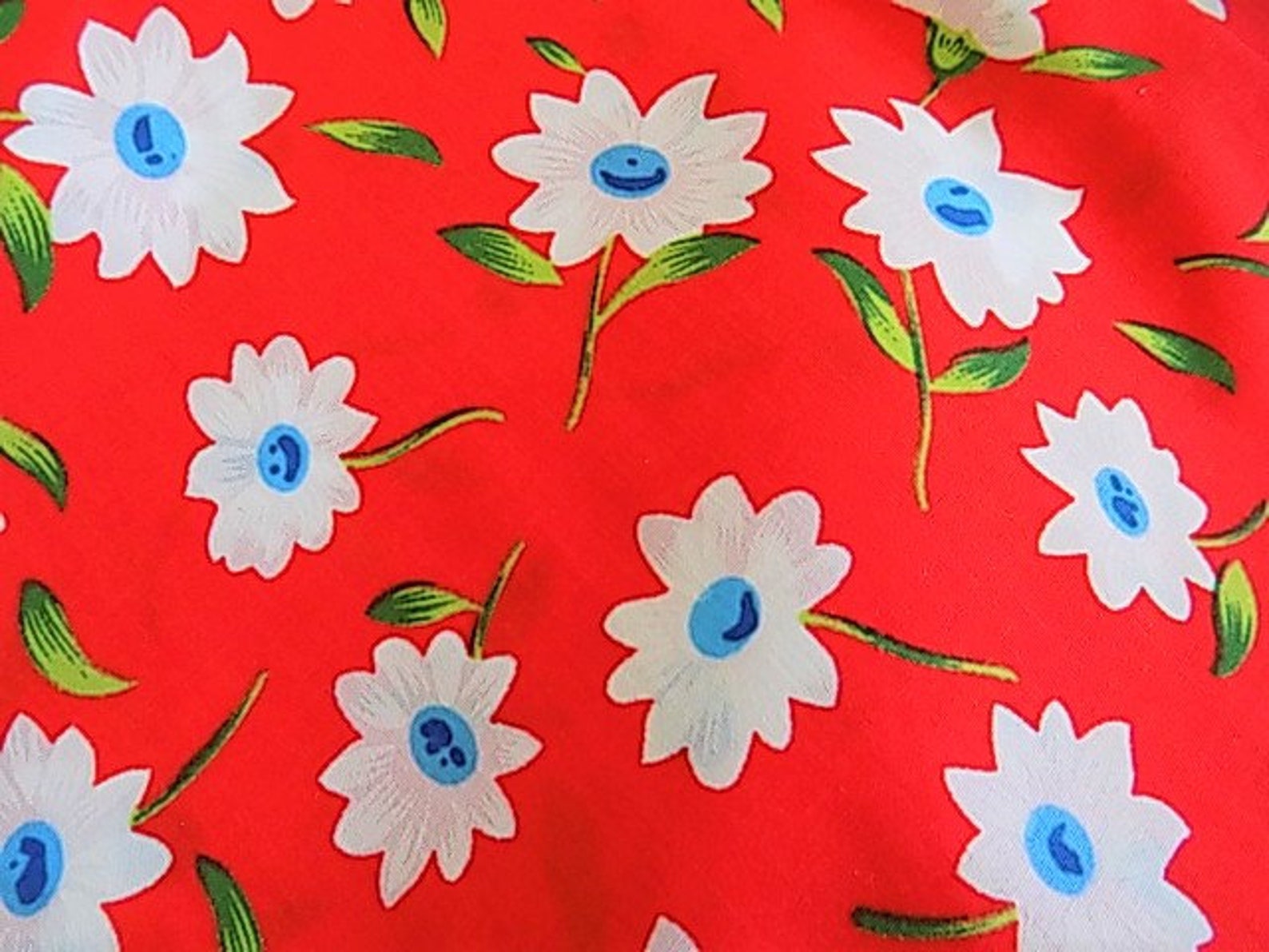 Vintage Cotton Floral Flower Fabric Scrap Lot - Etsy