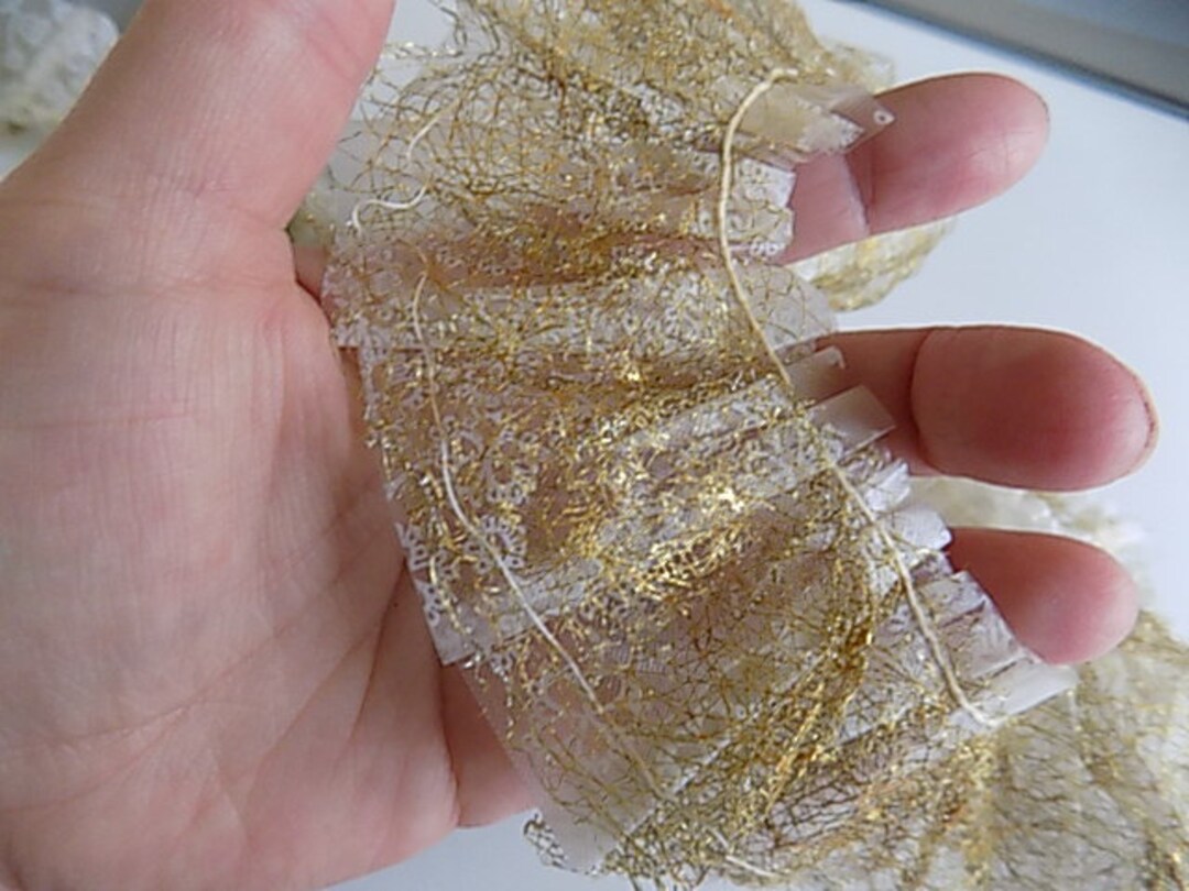 Vintage Plastic and Gold Mesh Trim Craft Repurpose - Etsy