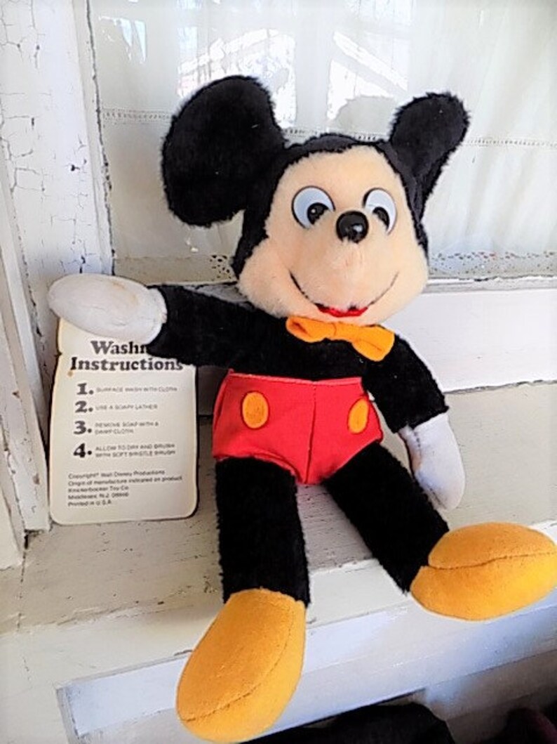 Vintage Mickey Mouse Knickerbocker Birthday Plush With Tags - Etsy