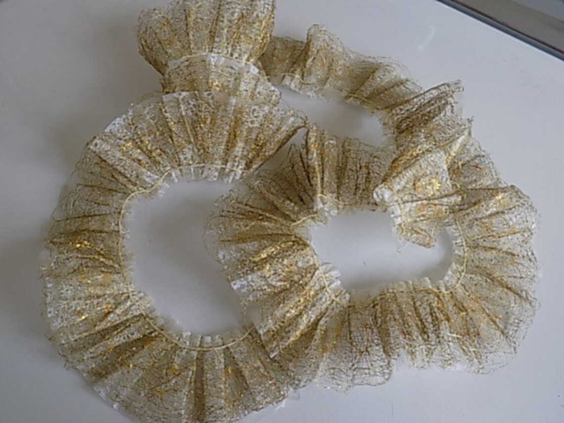 Vintage Plastic and Gold Mesh Trim Craft Repurpose - Etsy