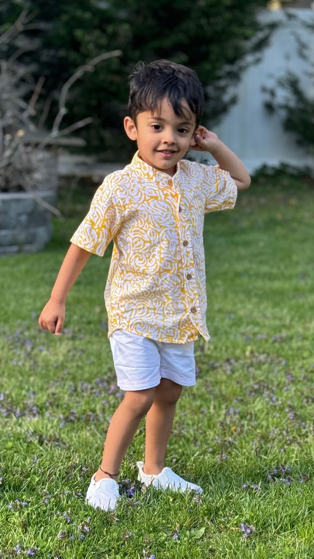 Toddler Boy Spring Photoshoot Shirt, Spring Photoshoot Hand Printed ...