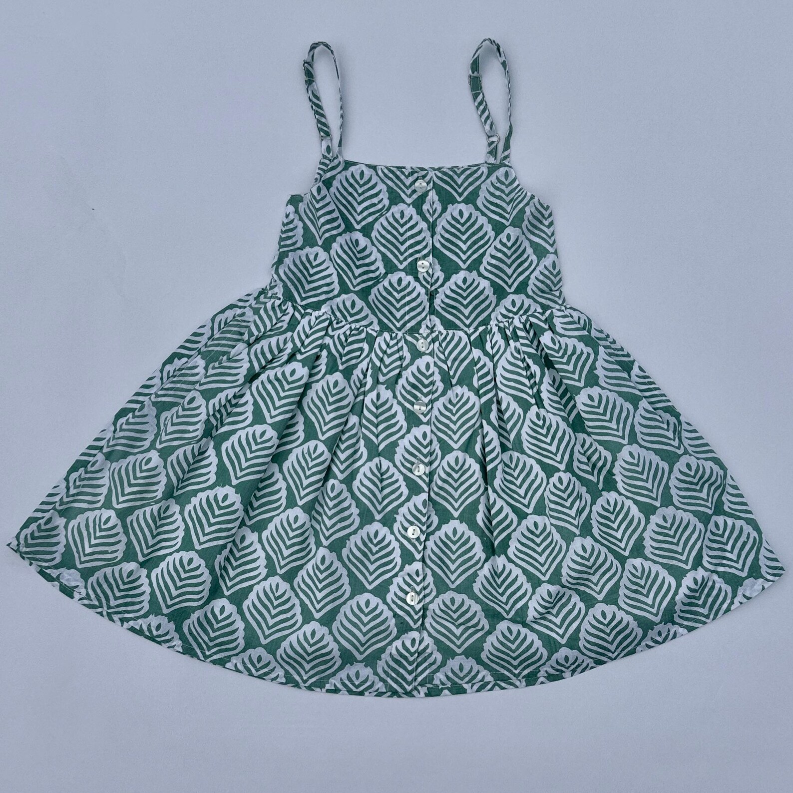 Matching Sibling Outfits, Twirl Dress for Girls Handprinted With Leafs ...