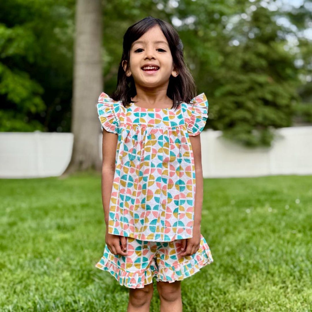 2 Pc Outfit Sets for Girls,top & Bottom 2-piece Girls' Outfit, Handmade ...