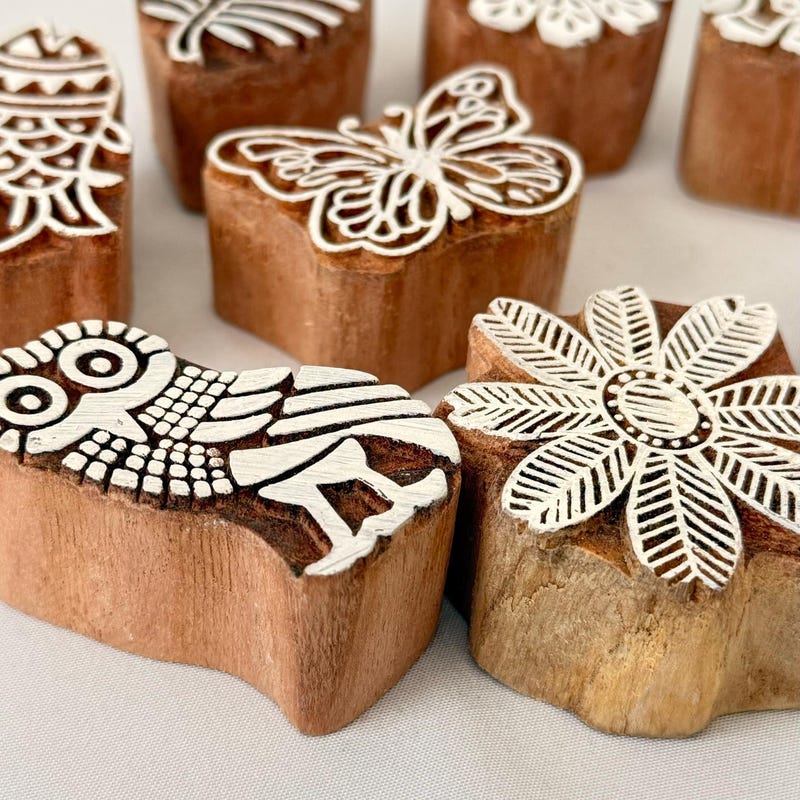 Wooden Block Stamps - Etsy
