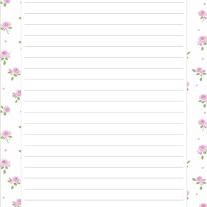 A5 Pink Floral Lined Paper Refill: Planner Binder Inserts - Etsy