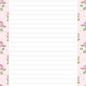 A5 Pink Floral Lined Paper Refill: Planner Binder Inserts - Etsy