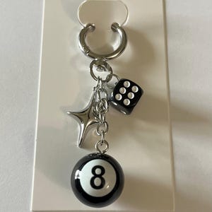 Keychains 8 Ball Keychain Cute Keychain Aesthetic Keychain Bag Charm Keychain Charm Keychains ...