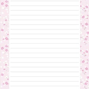A5 Pink Floral Lined Paper Refill: Planner Binder Inserts - Etsy