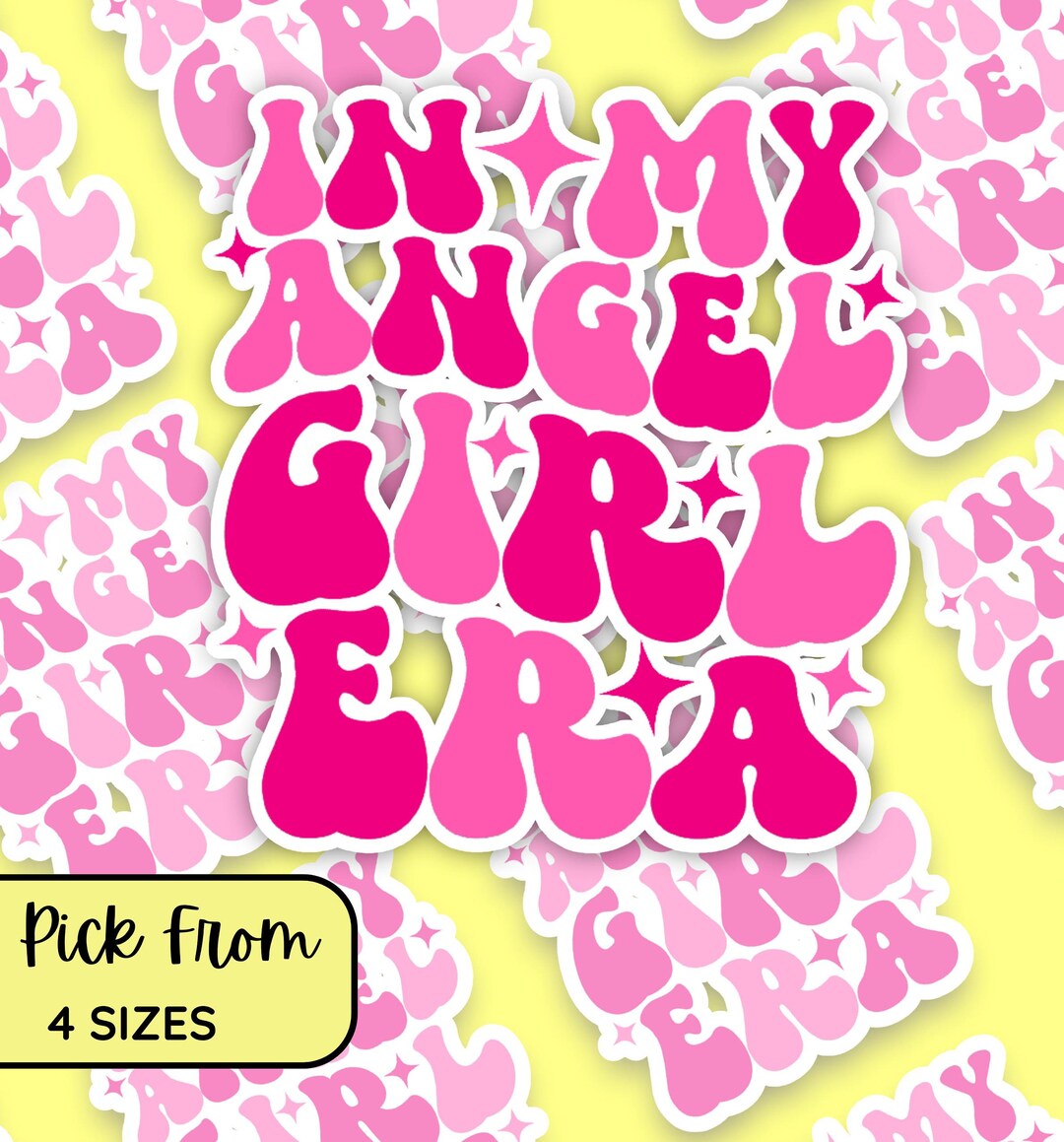 Girly Stickers Angelcore Laptop Decal Angel Sticker in My Era Water ...