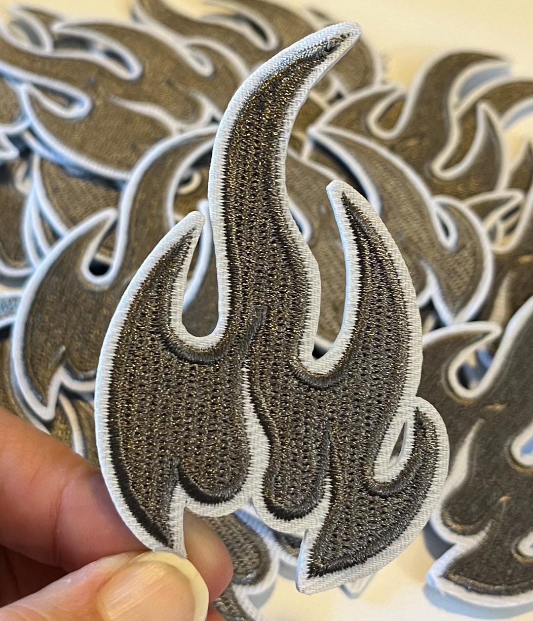 Grey Y2k Flame Patches Patch Hat Patches Iron on Patch Embroidered ...