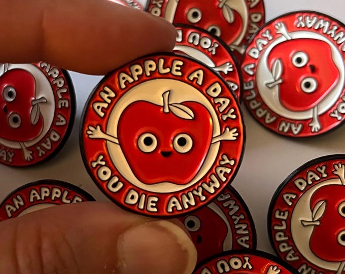 Apple Pins Enamel Pins Enamel Pin Backpack Pins Gift for Him Enamel ...