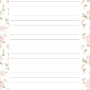 A5 Pink Floral Lined Paper Refill: Planner Binder Inserts - Etsy