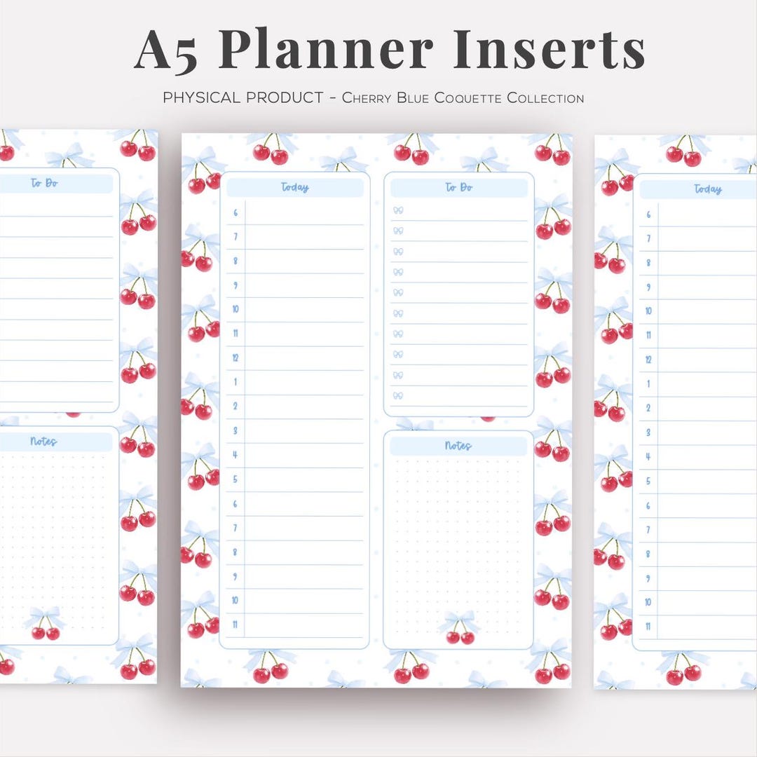 A5 Planner Inserts A5 Binder Inserts A5 6 Ring Refills A5 Refills A5 A5 ...