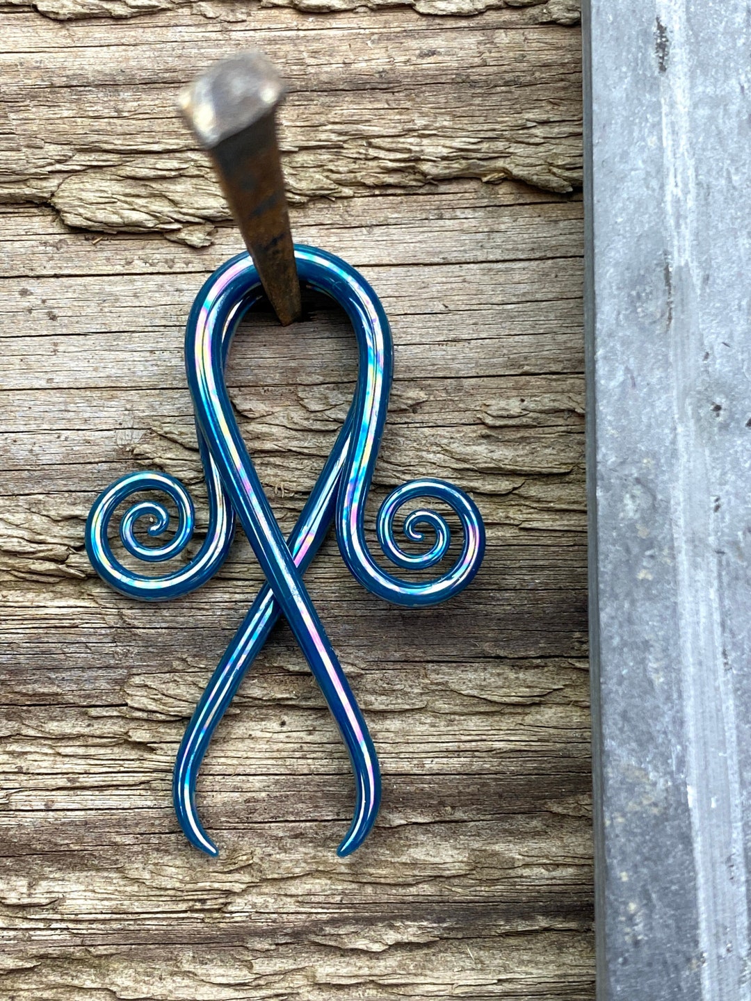 8G | Oil Slick Teal | Leos | Gauged Glass Body Jewelry for Stretched ...