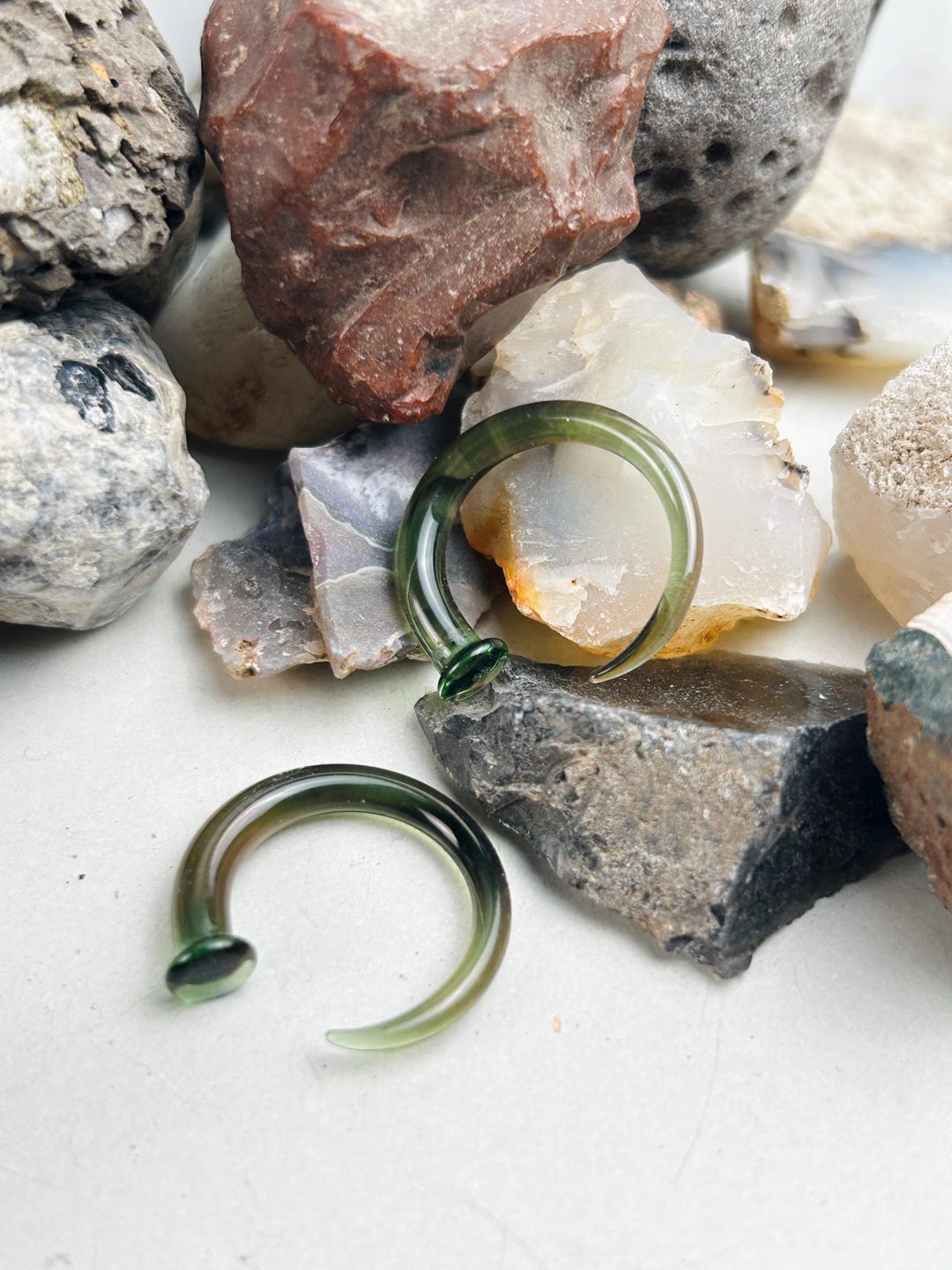 8G |forest | Stretchers| Gauged Glass Body Jewelry for Stretched ...