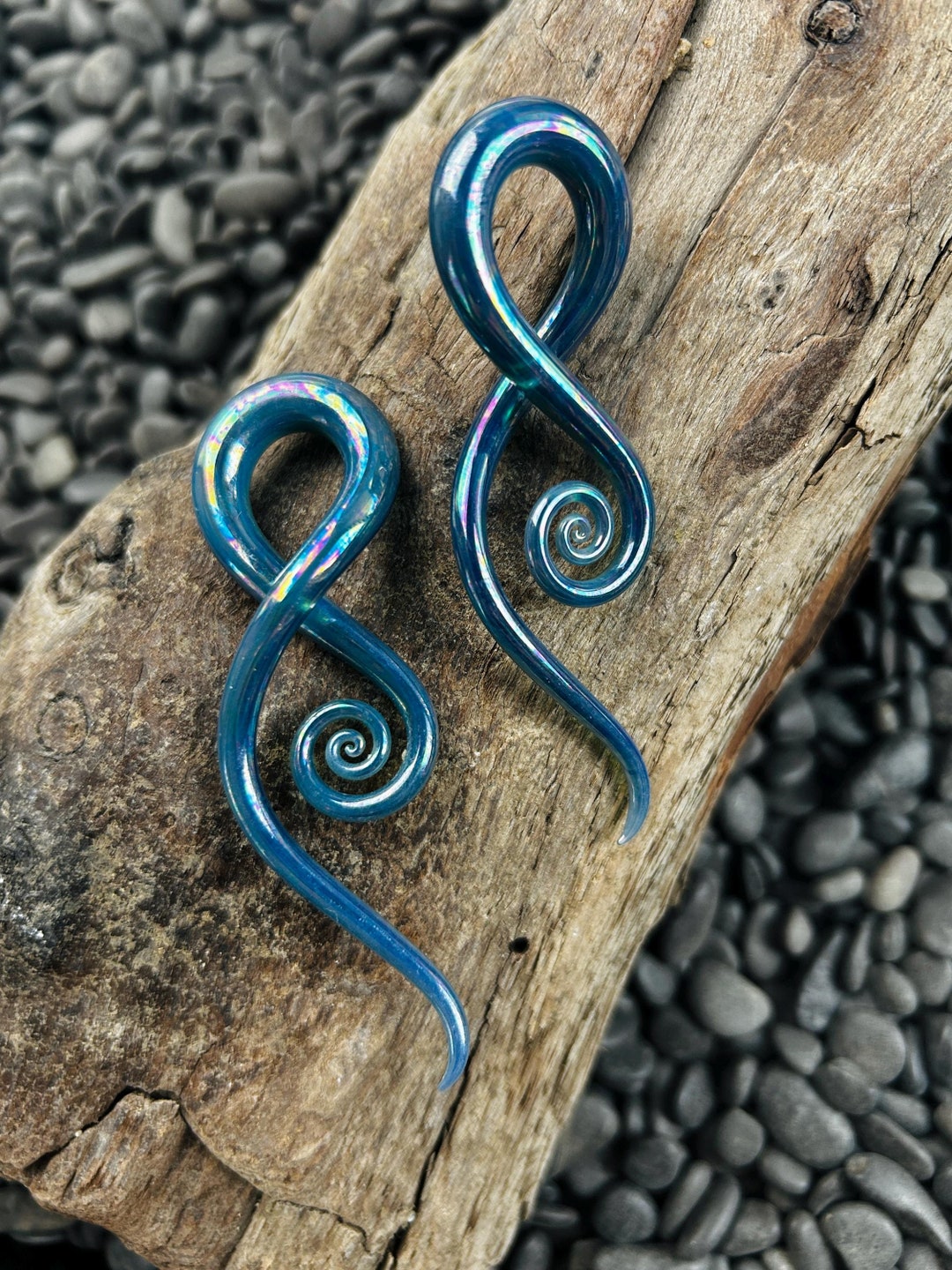 2G |oil Slick Lake | Squids - Gauged Glass Body Jewelry for Stretched ...
