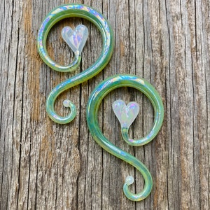 NEW DESIGN 2G Oil Slick Jade Opal White Hearts Augmented Snakes Gauged ...