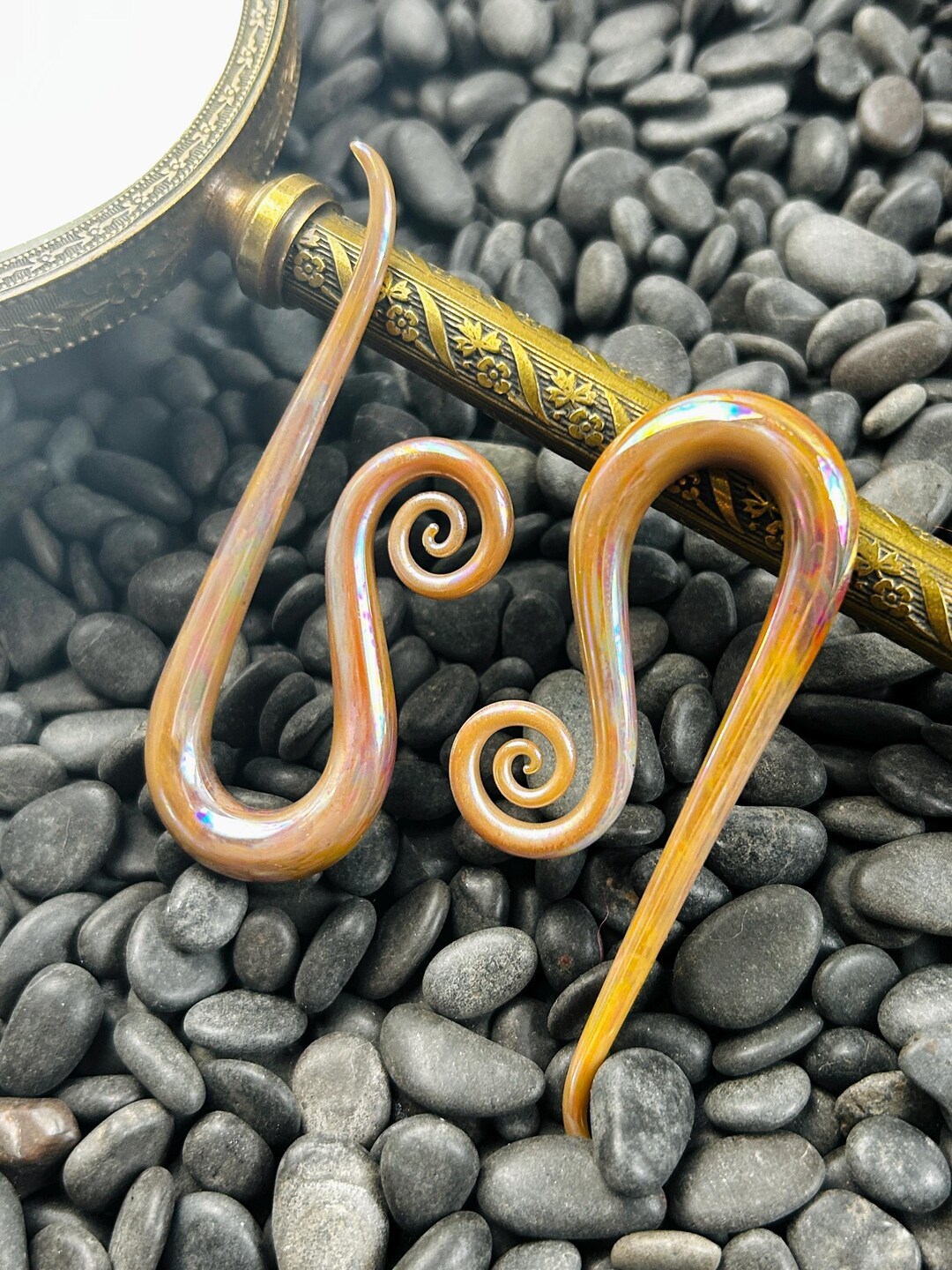 2G |oil Slick - Sand Opal | Leos- Gauged Glass Body Jewelry for ...