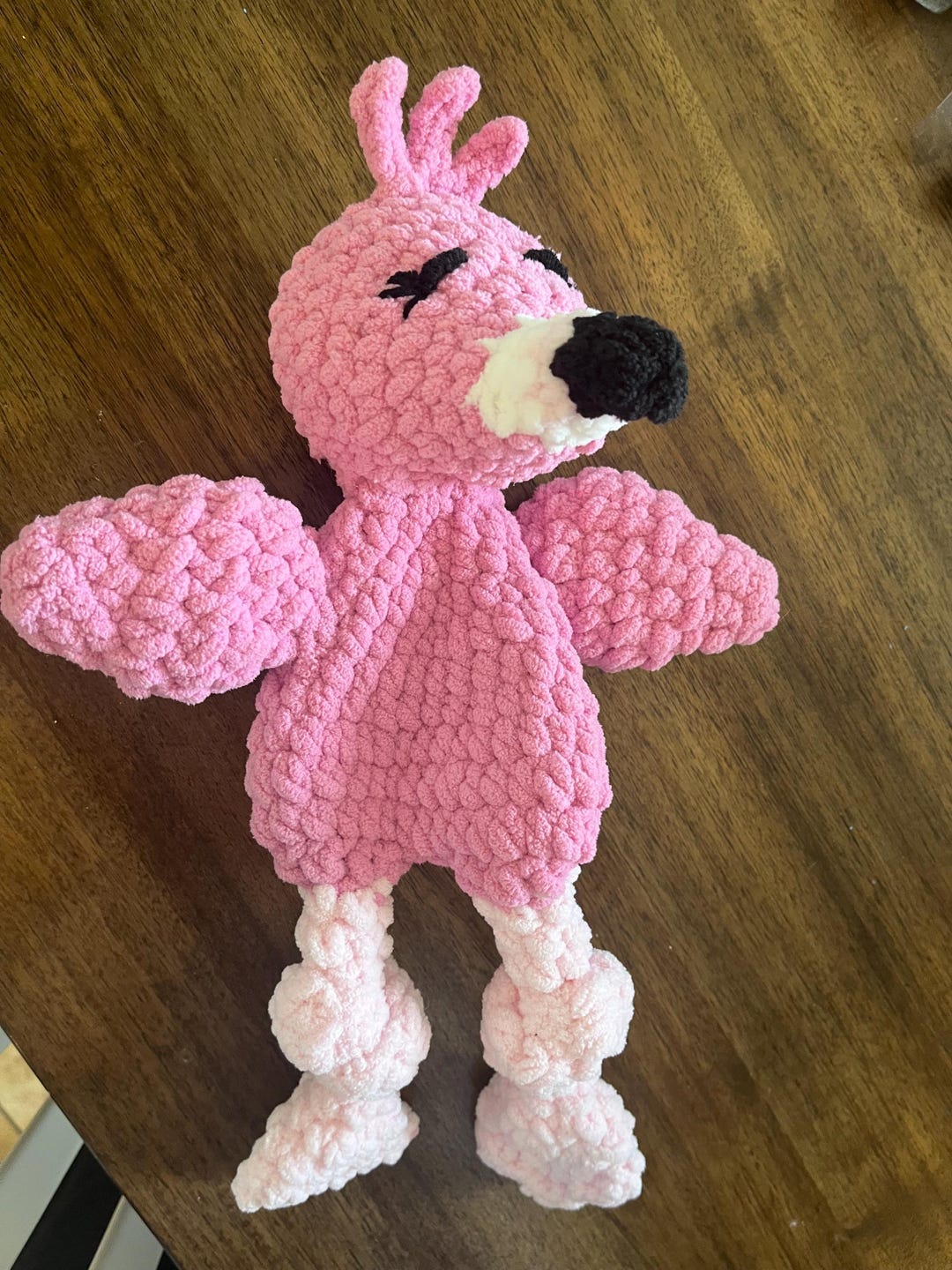Pink Flamingo Snuggler Crochet Amigurmi Snuggler Lovey Baby Gift Baby ...