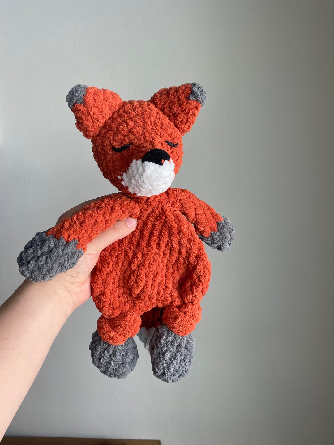 Fox Baby Snuggler Crochet Baby Fox Lovey Red Fox Baby Gift Orange Fox ...