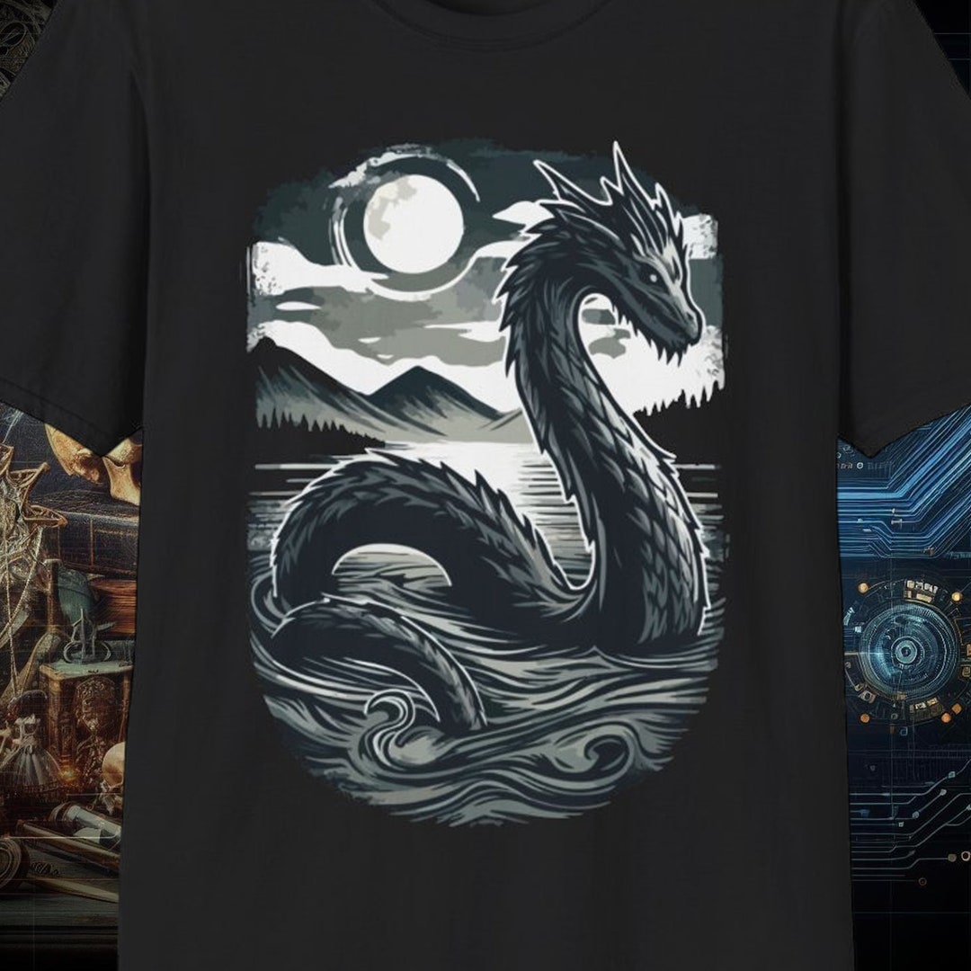 Abyssal Serpent | Black Goth Shirt | Horror T-shirt | Bella Canvas 6004 ...