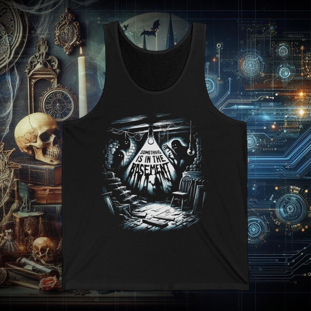 Basement Horror | Black Goth Tank | Horror Tank Top | Bella Canvas 6004 ...