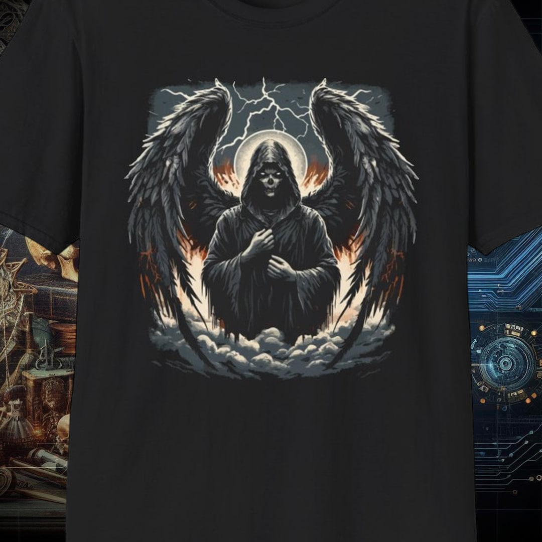 Angel of Death | Black Goth Shirt | Horror T-shirt | Halloween | Bella ...