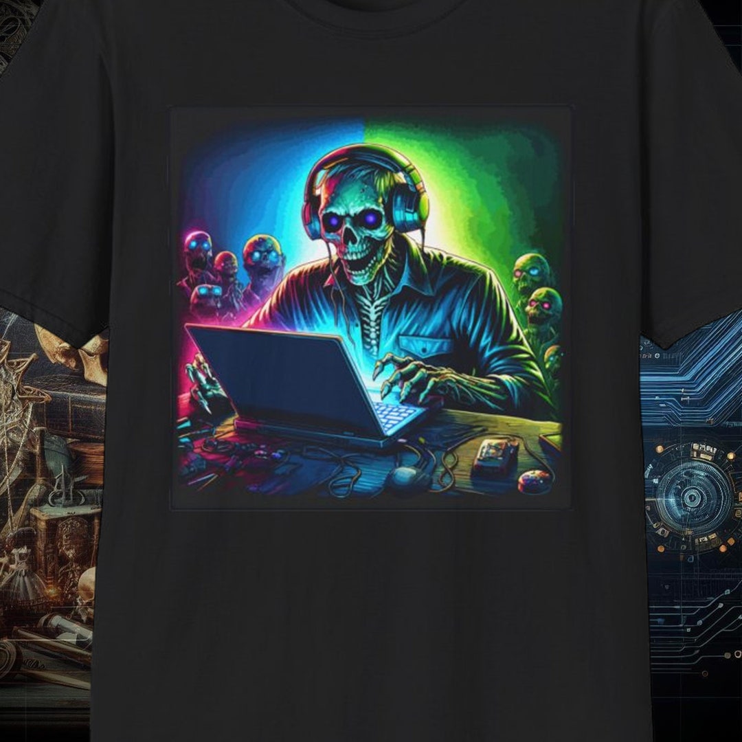 Undead Cybernetics | Black Shirt | Hacker Shirt | Black Horror T-shirt ...
