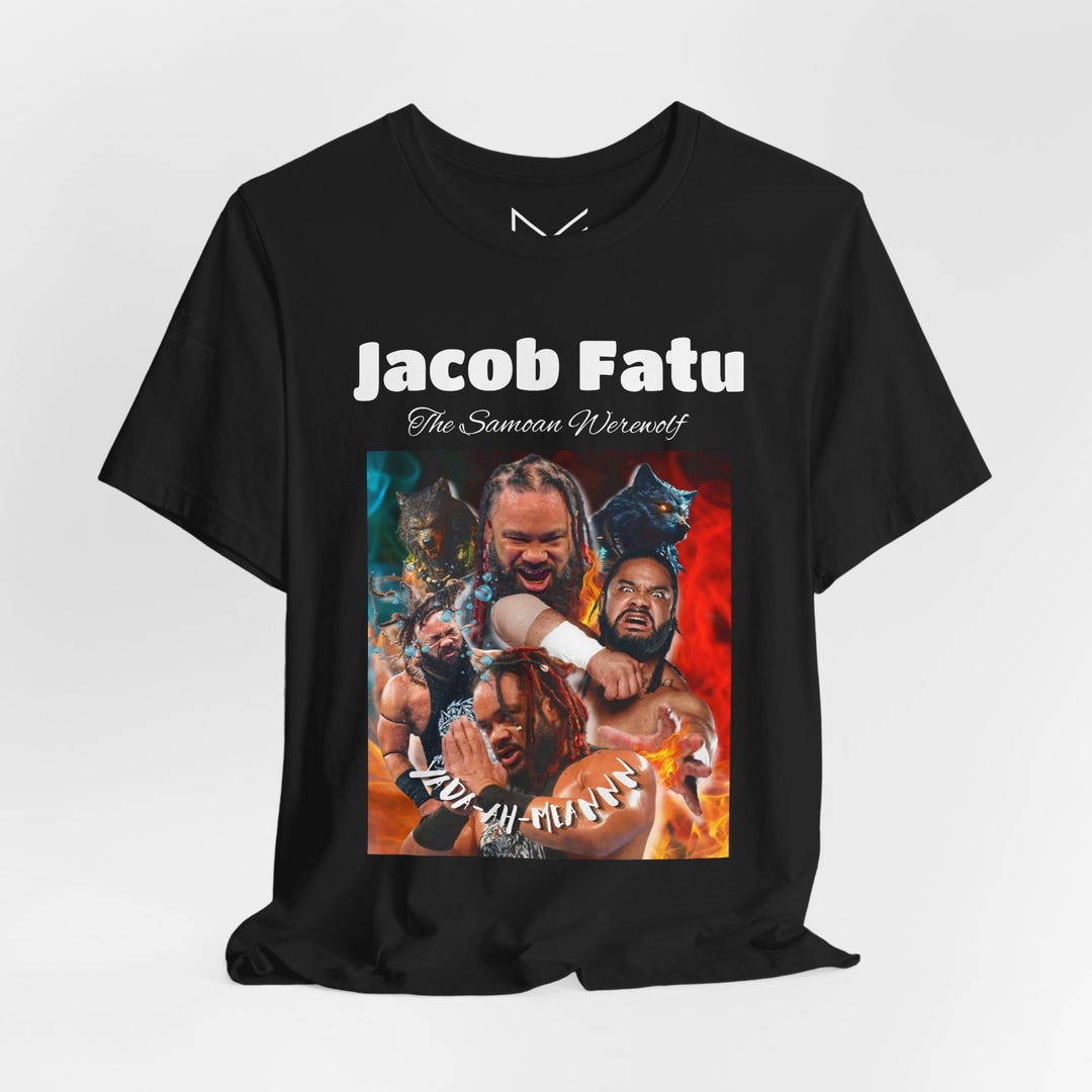 Jacob Fatu Tribute T-shirt -the Samoan Werewolf Wrestling Tee - WWE Fan ...