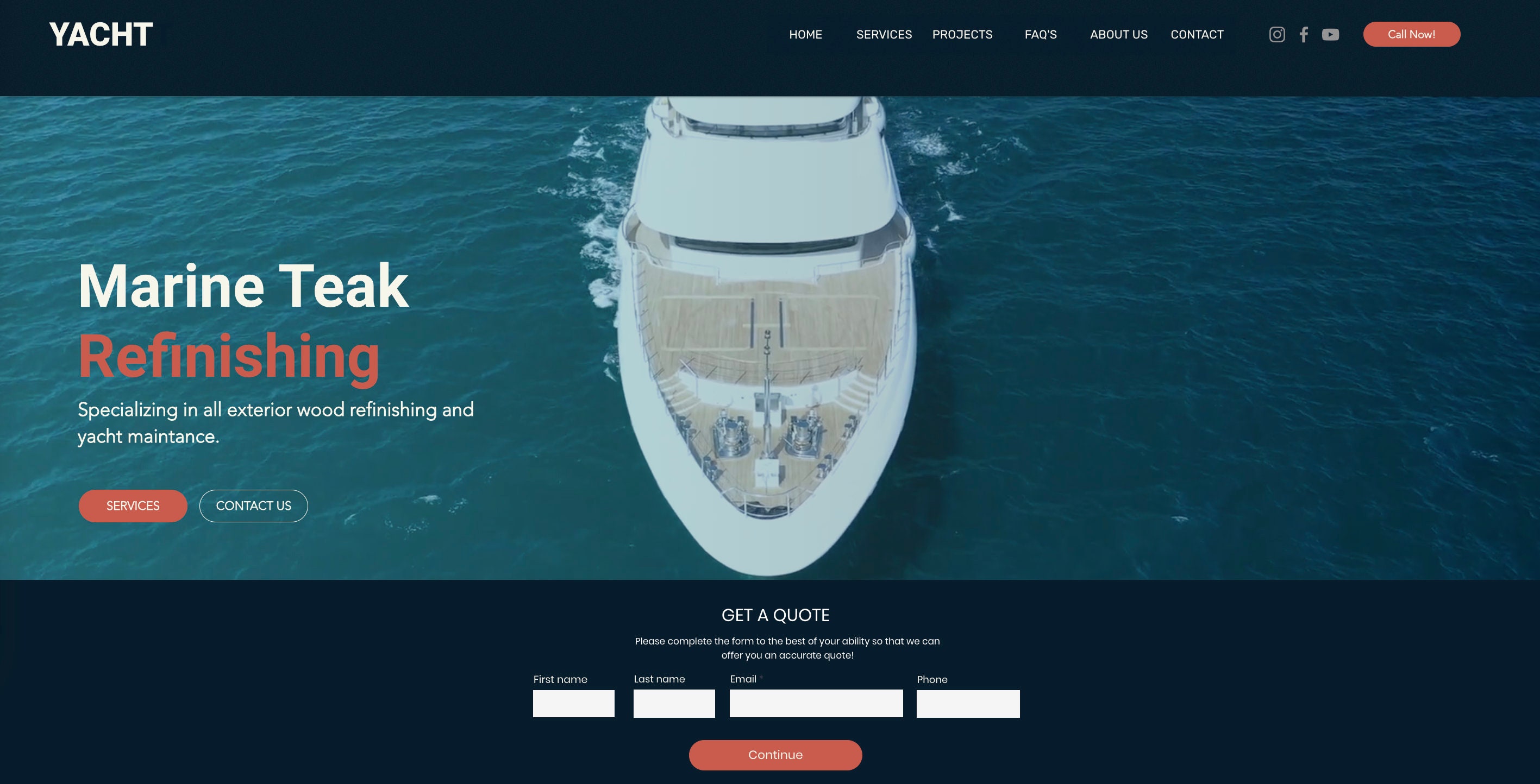 Marine Mastery: Premium Yacht & Boat Deck Design Template for Wix - Etsy