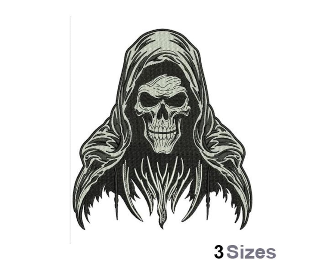Halloween Skull - Machine Embroidery Design - 3 Sizes - Etsy