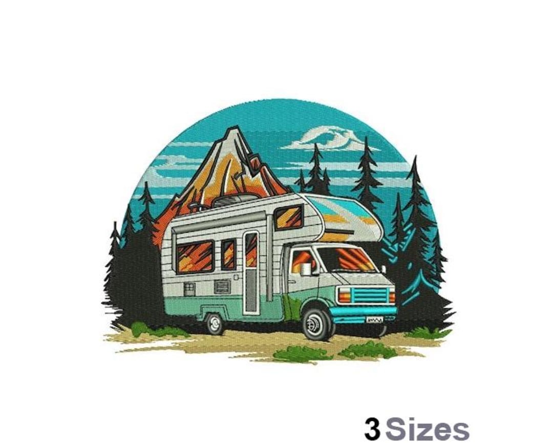 Caravan - Machine Embroidery Design - 3 Sizes - Etsy