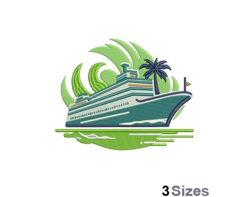 Cruise Ship - Machine Embroidery Design - 3 Sizes - Etsy