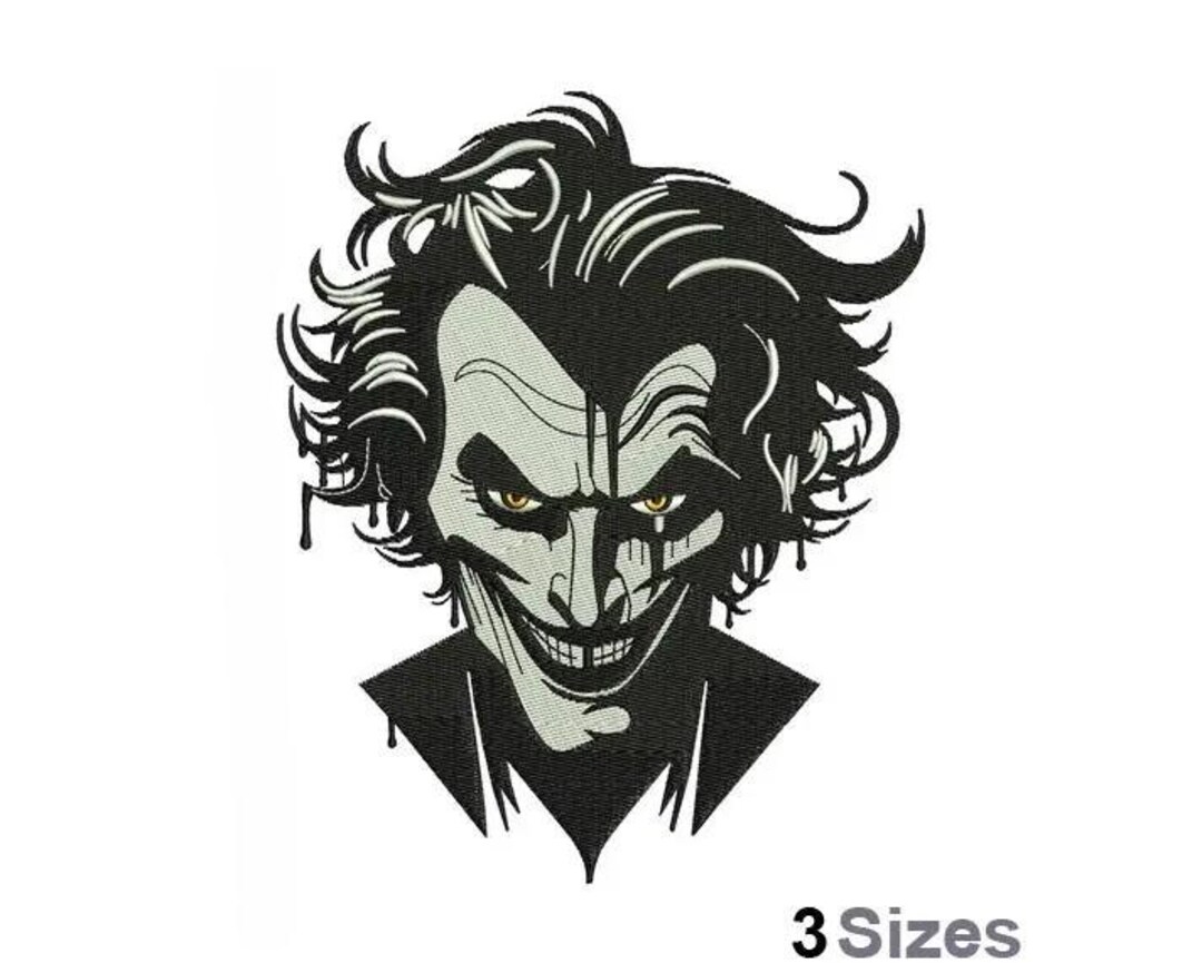 The Joker - Machine Embroidery Design - 3 Sizes - Etsy
