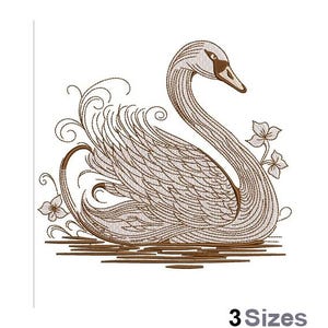 Swan - Machine Embroidery Design - 3 Sizes - Etsy