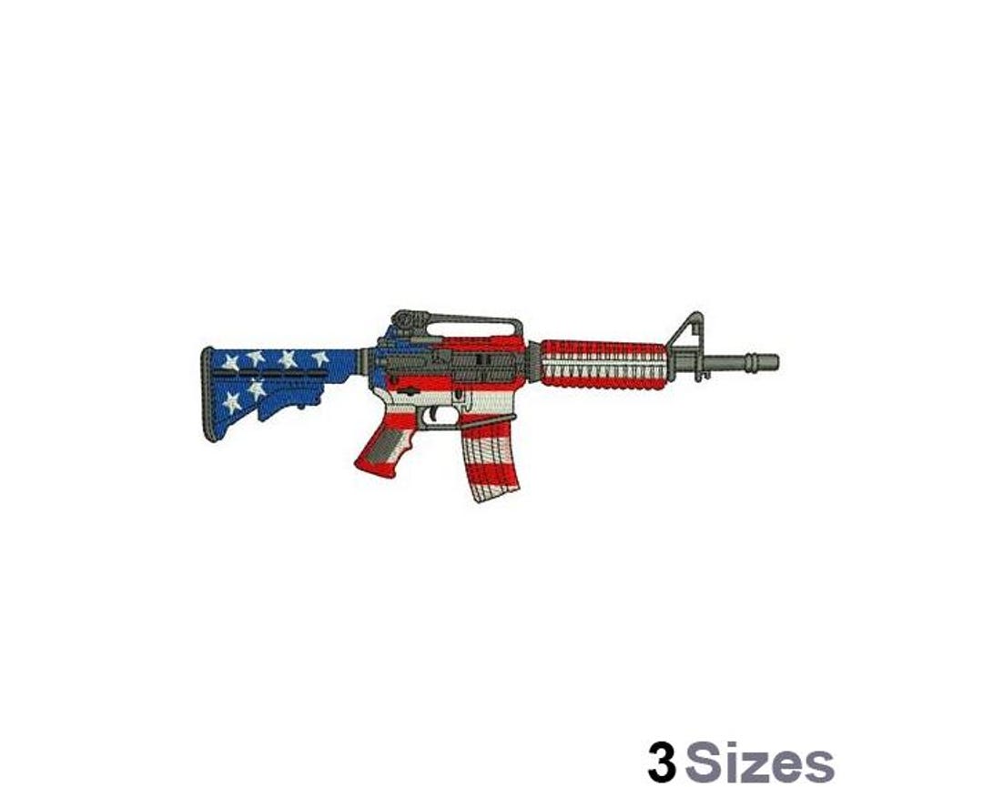 USA Machine Gun - Machine Embroidery Design - 3 Sizes - Etsy